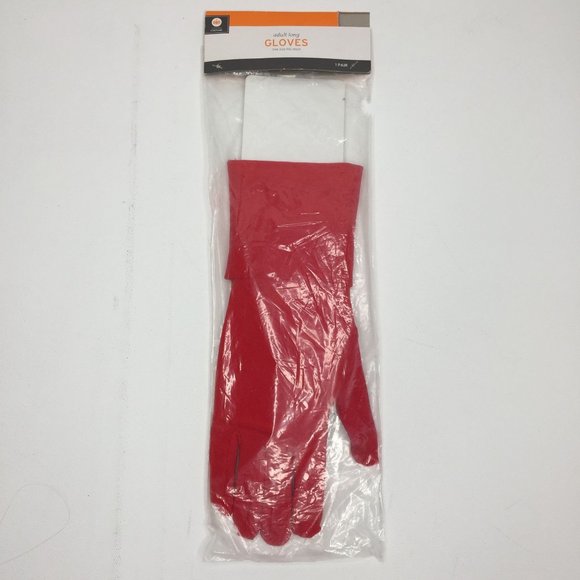 Accessories | Halloween Costume 1 Pair Adult Red Long Gloves One Size ...